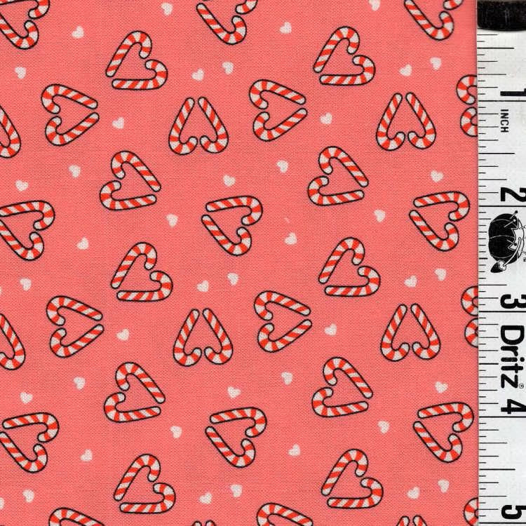 ENDOFBOLT127 Heart Candy canes on pink Background background backgroun ...