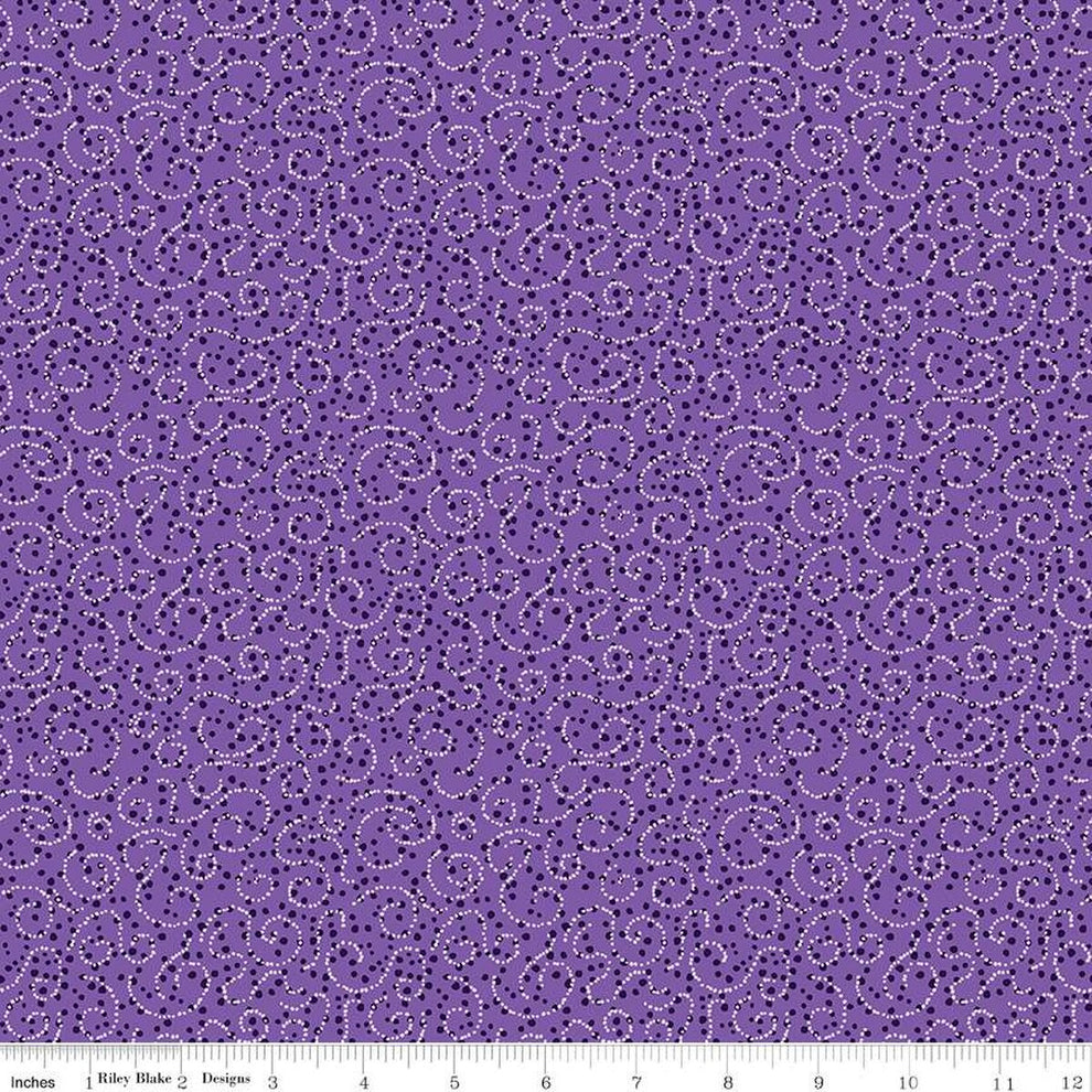 Plum Petals Geometric Purple C15643 Riley Blake By The Yard Fabric cot ...