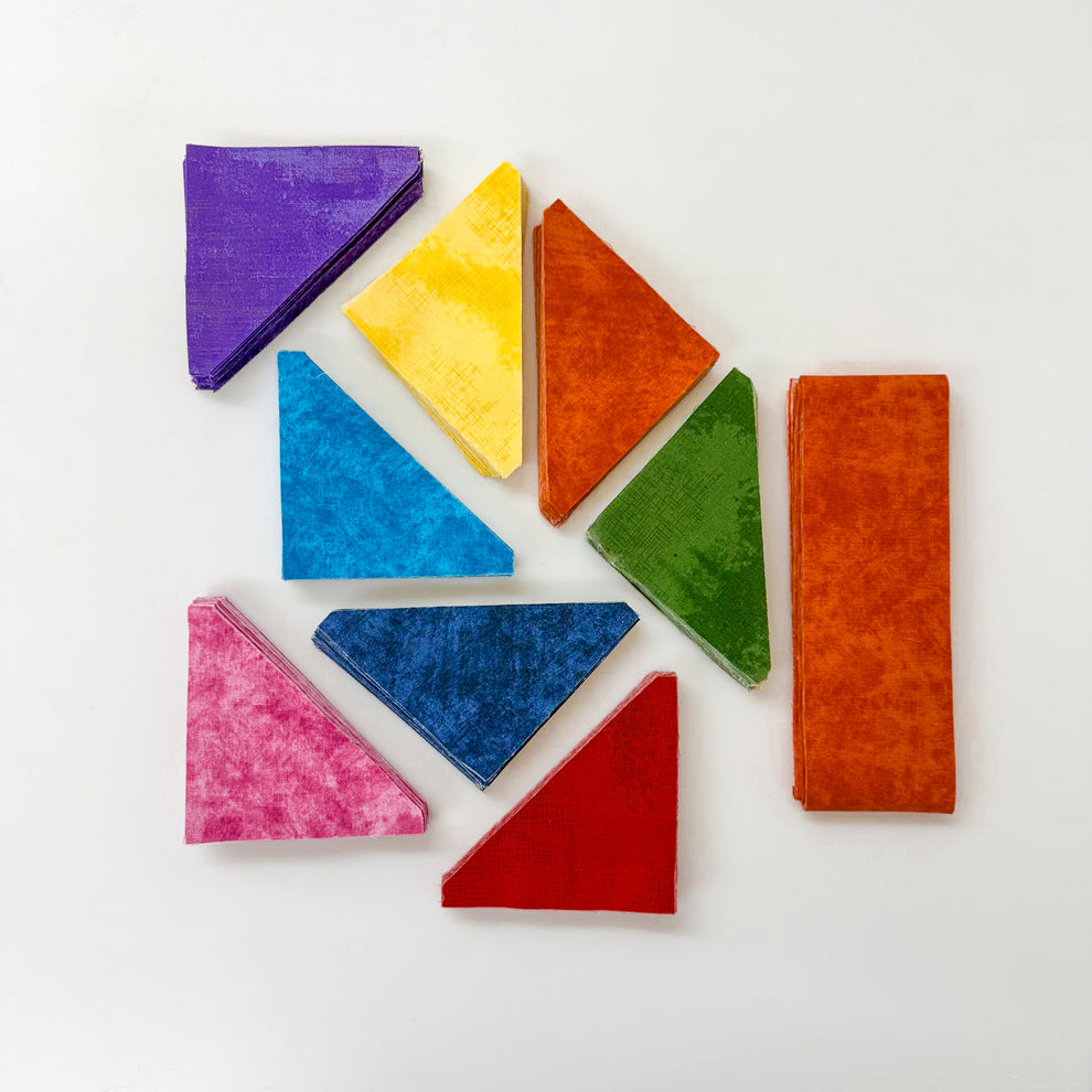Pinwheel Perfection Rainbow Bright Sew-Ready Quilt Kit Featuring Gorge ...