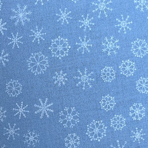 Light Blue Snowflake Backing for Snowman Brick kit, 4 yards – My Fabric ...